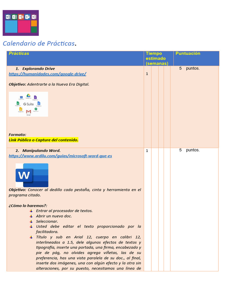 Calendario de Prácticas | PDF | Informática