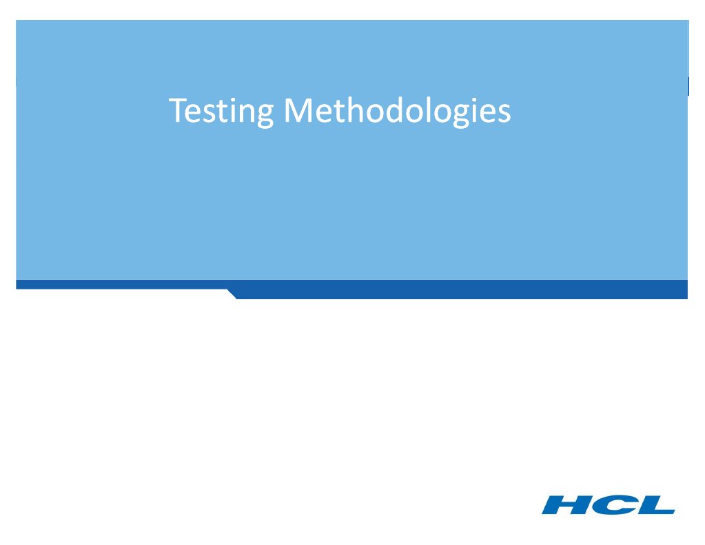 Testing Concepts - Testing Methodologies | PDF | Software Development ...
