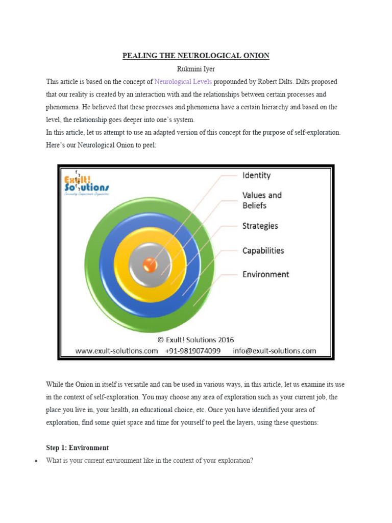 Pealing The Neurological Onion | PDF | Neuro Linguistic Programming ...