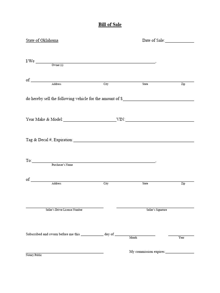 CTA Bill of Sale | PDF