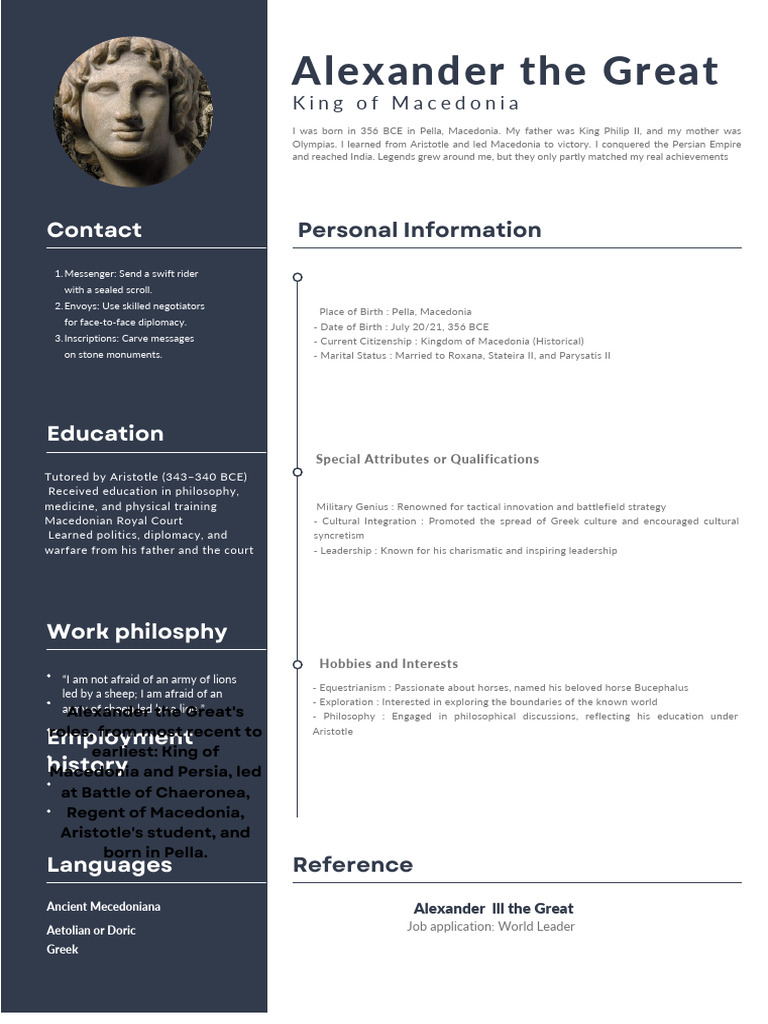 Black White Minimalist CV Resume | PDF | Macedonia (Ancient Kingdom ...
