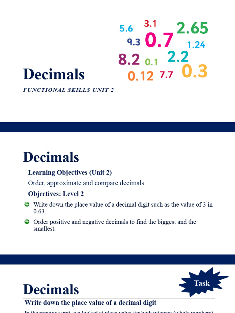 Understanding Decimals: Skills & Methods | PDF | Numbers | Significant ...