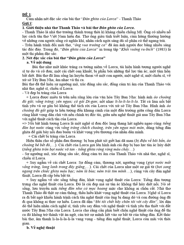 TỔNG TẬP ĐỀ LLVH 12 - ÔN THI HSG | PDF