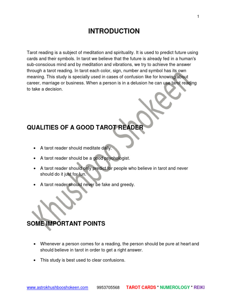 Tarot Card Meanings and Readings Guide | PDF | Knowledge