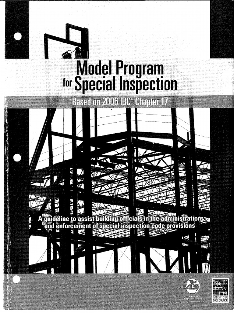 Model Program For Special Inspection Based On 2006 IBC Chapter 17 | PDF
