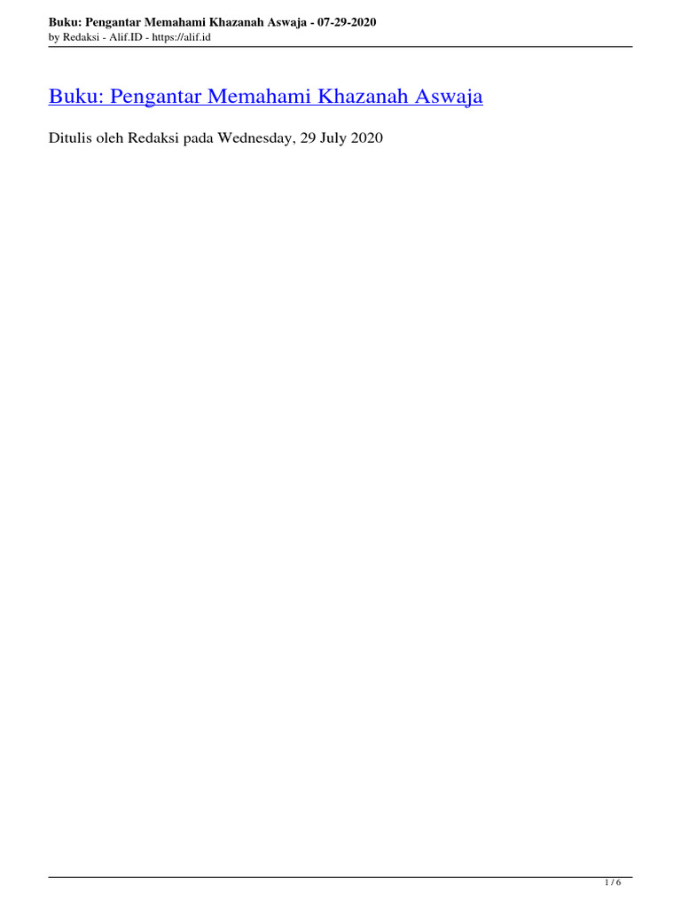 Buku - Pengantar Memahami Khazanah Aswaja | PDF | Ilmu Sosial | Filsafat