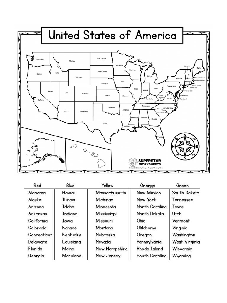coloring states usa | PDF