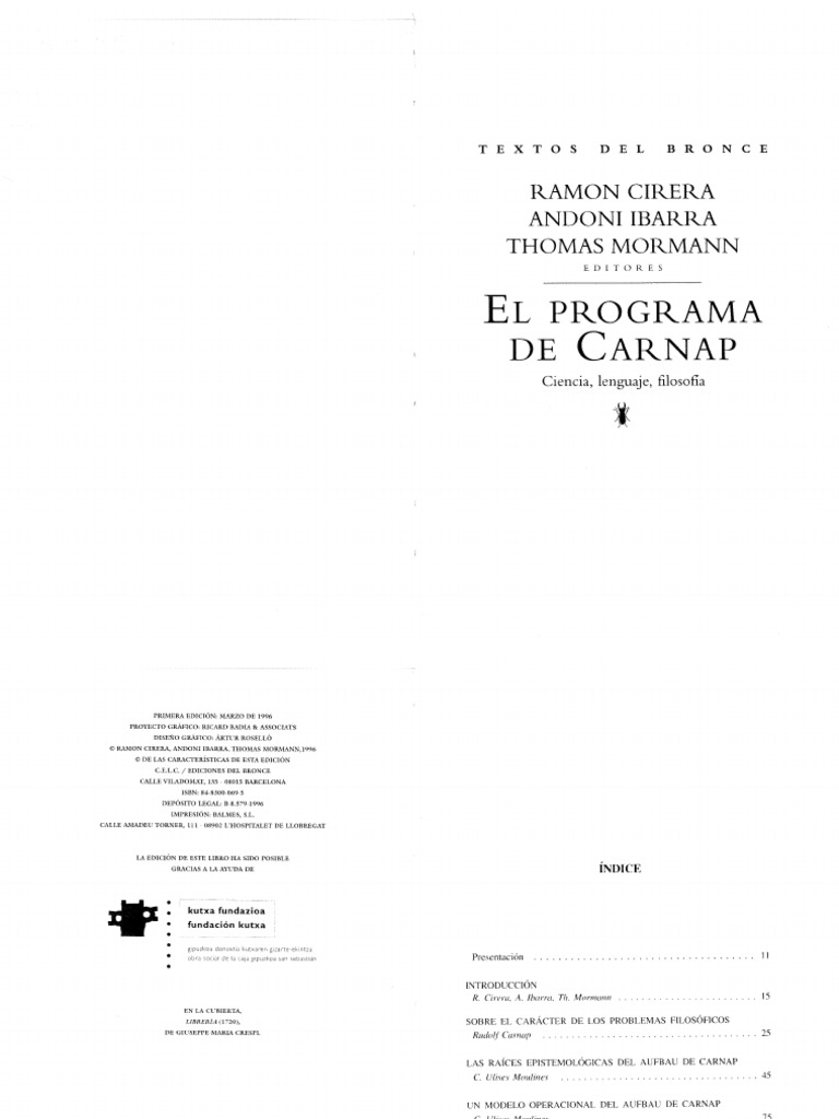 El Programa de Carnap | PDF