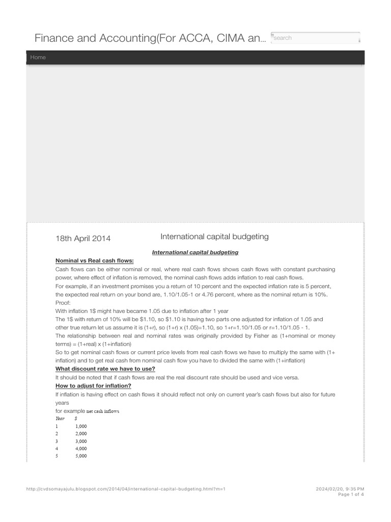 Finance and Accounting (For ACCA, CIMA and Other Exams) - International ...