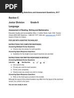 Grade 6 EQAO Practice Test Sample | PDF
