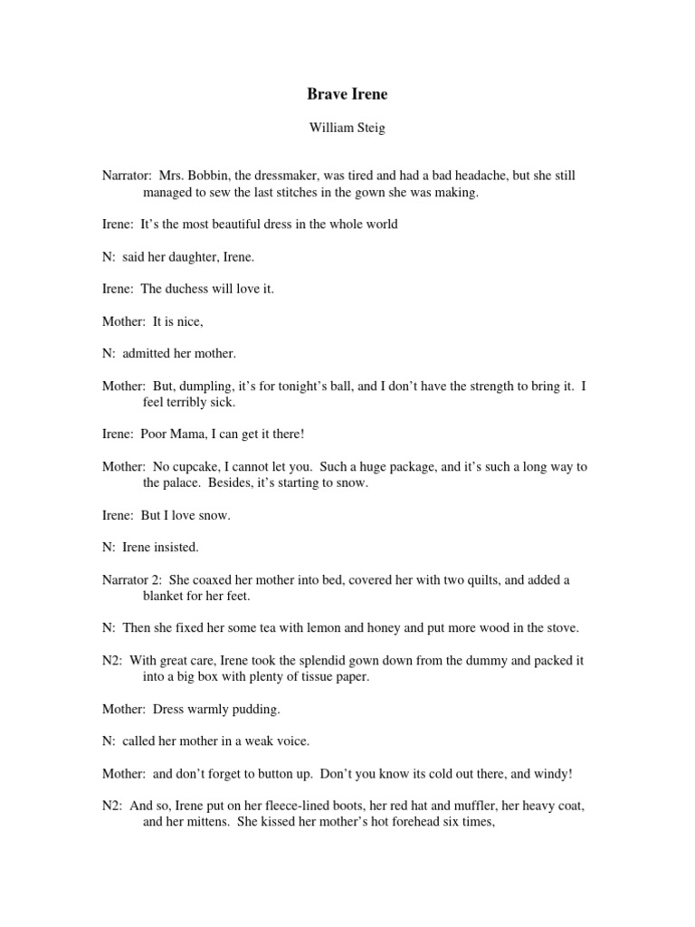Readers Theater Brave Irene | PDF | Mystery, Thriller & Crime Fiction ...