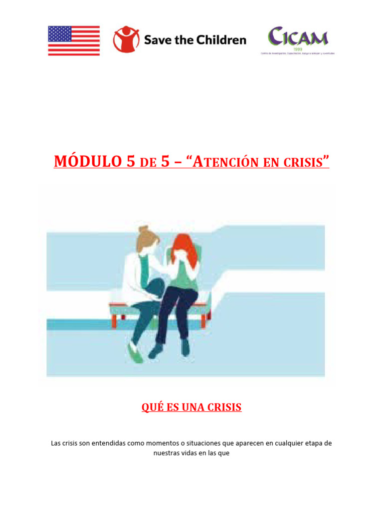 Folleto Módulo 5 de 5 Atención en Crisis | Descargar gratis PDF | Las emociones | Trastorno de ...