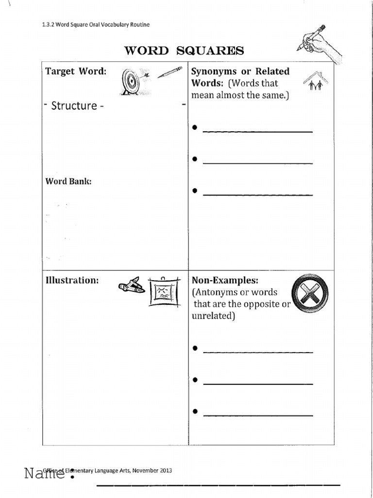 vocabulary graphic organizers | PDF