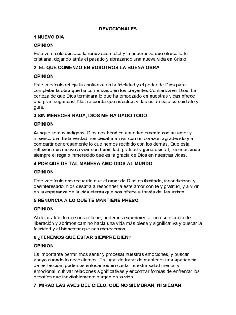 DEVOCIONALES | PDF | Amor | Gratitud