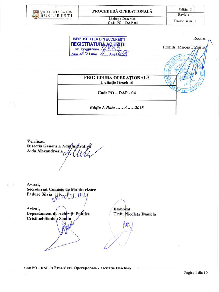 Procedura-operationala-Licitatie-deschisa | PDF