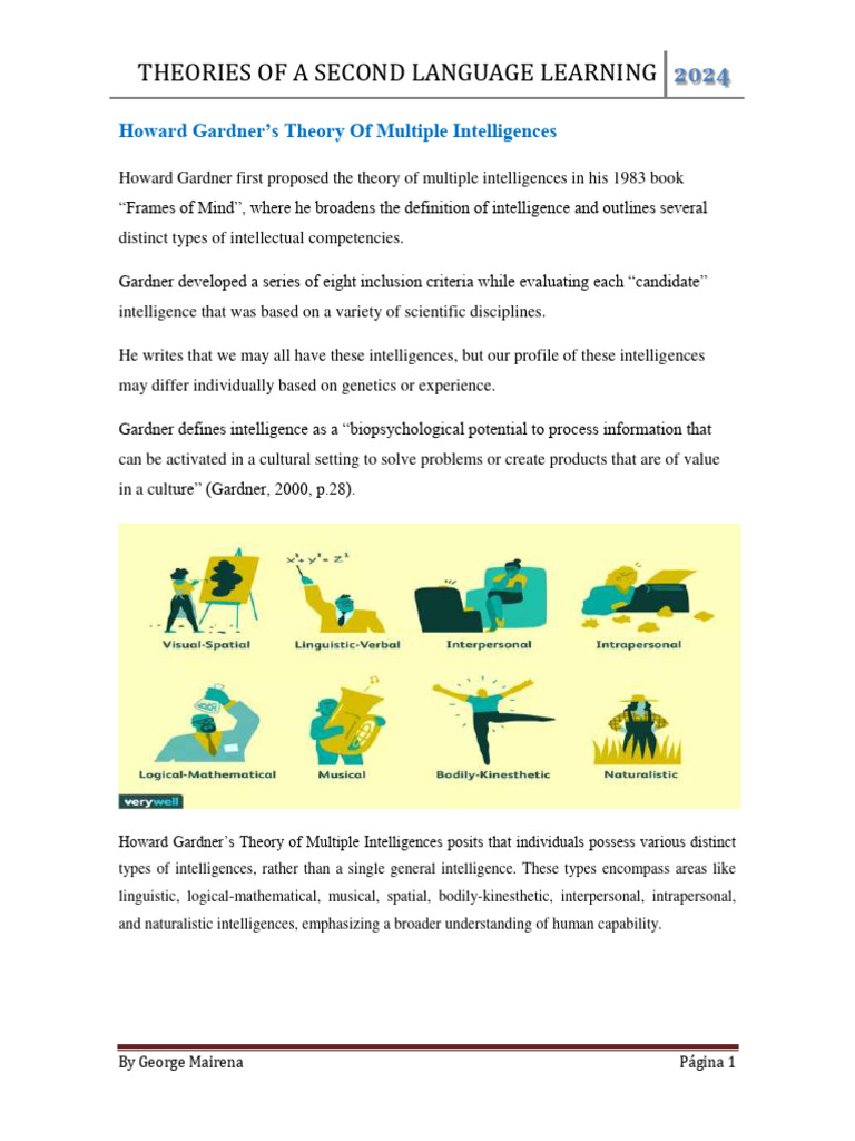 5 Howard Gardners Theory Multiple Intelligences | PDF | Intelligence ...