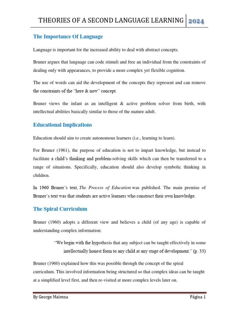 5 Importance Language and Educational Implications | PDF | Learning ...