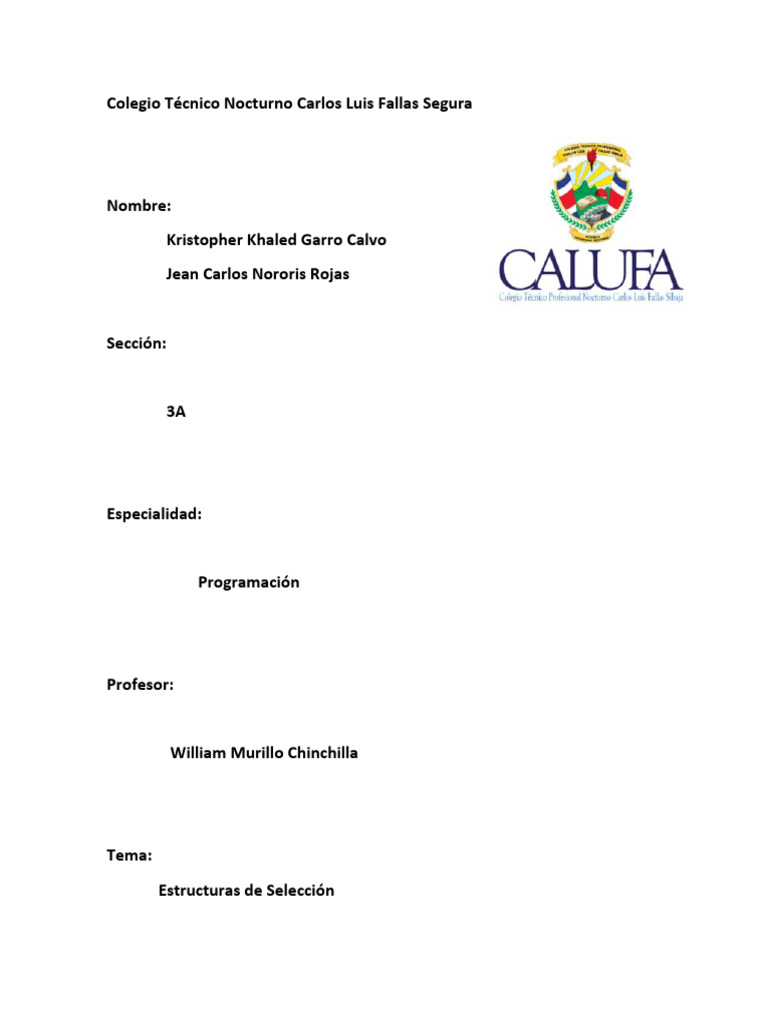 Investigacion Estructura Seleccion C++ | PDF | C ++ | Programa de computadora