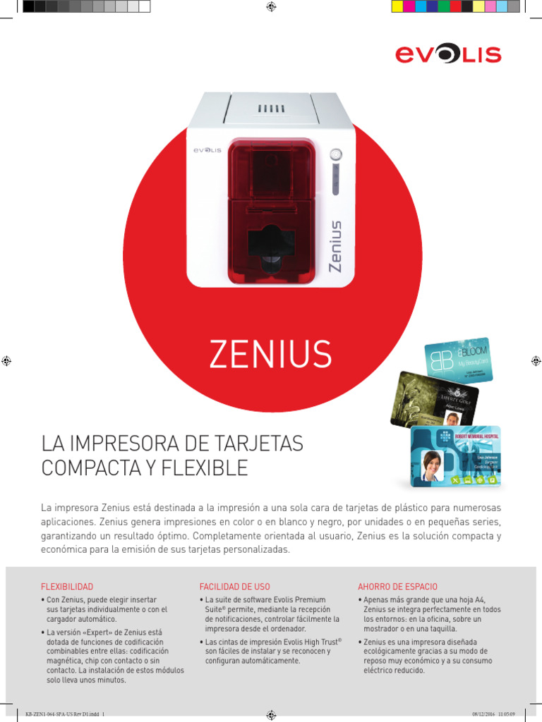 Brochure Zenius Actualizado | PDF | USB | Impresora (Computación)