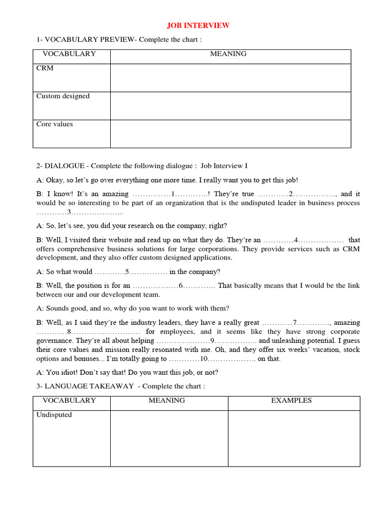 JOB-INTERVIEW | Download Free PDF | Job Interview | Cognition