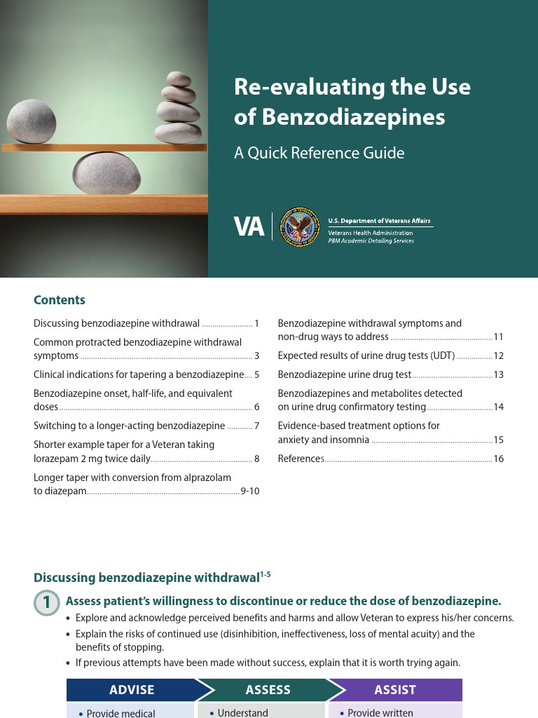 10-1527 BENZOS QRG 508conformant | PDF | Benzodiazepine | Psychoactive Drugs