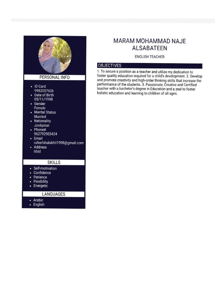 CV Word Maram | PDF
