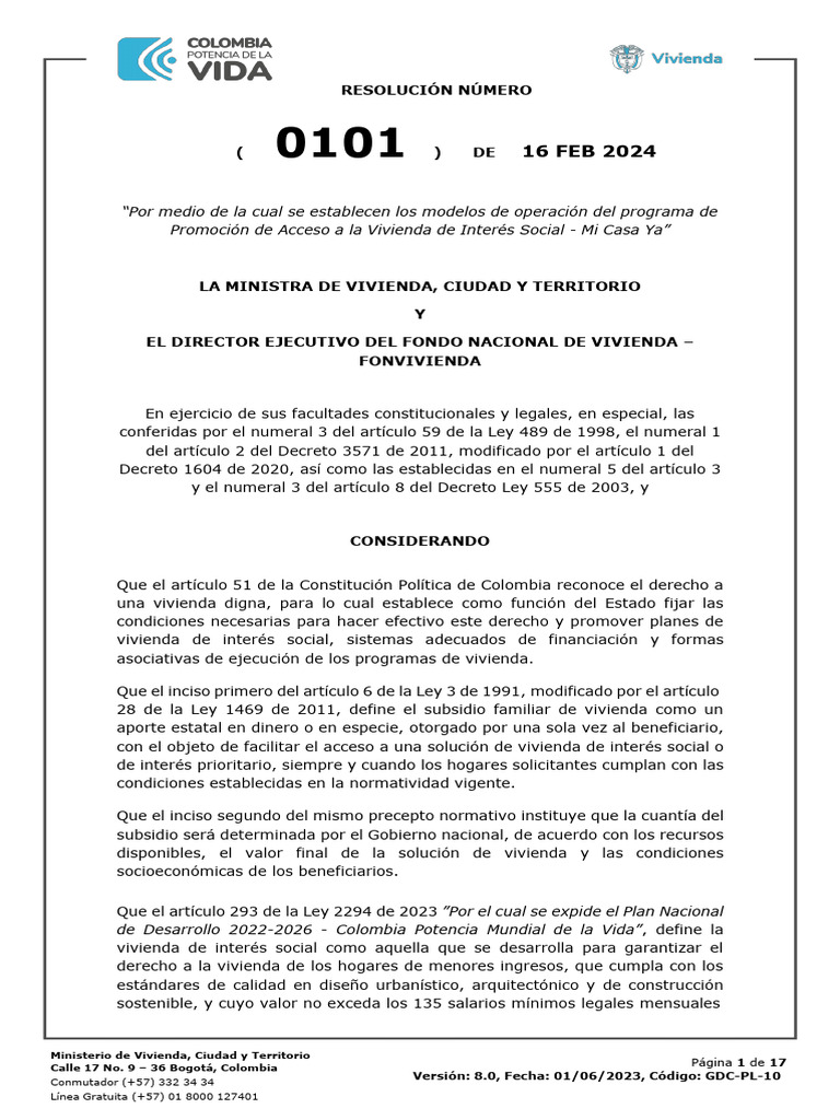 Resolucion-0101 2024 | PDF