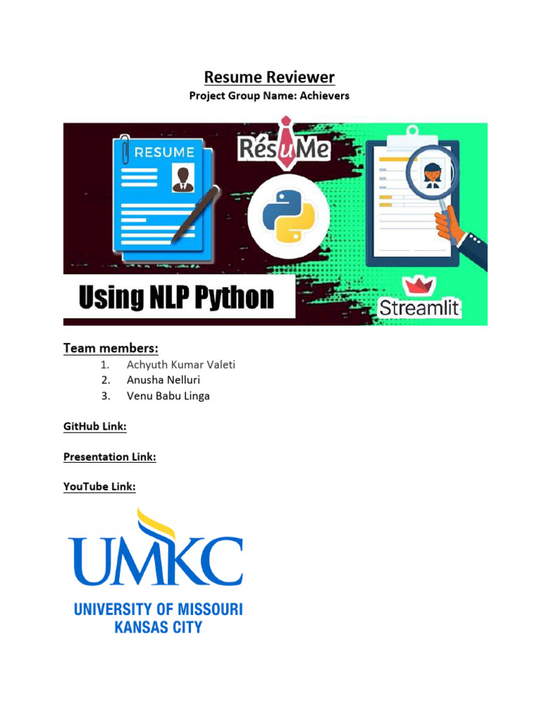 Resume Reviewer Report | PDF | Résumé | Databases