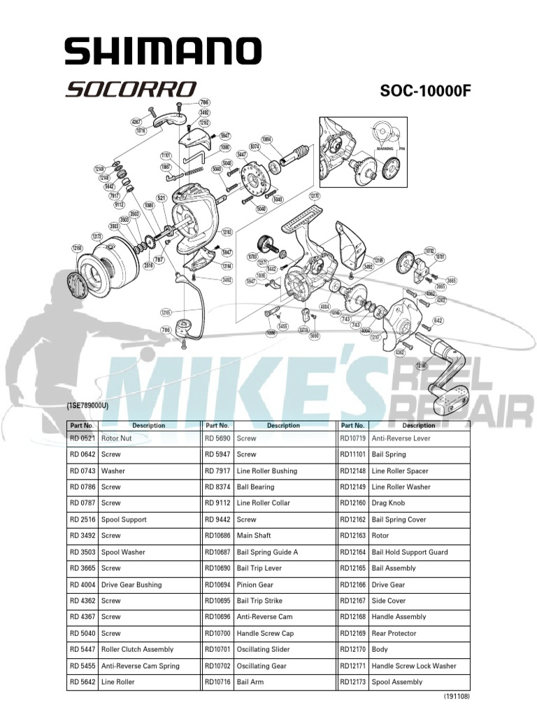 Shimano Socorro SOC10000F Schematic | PDF | Mechanical Engineering ...