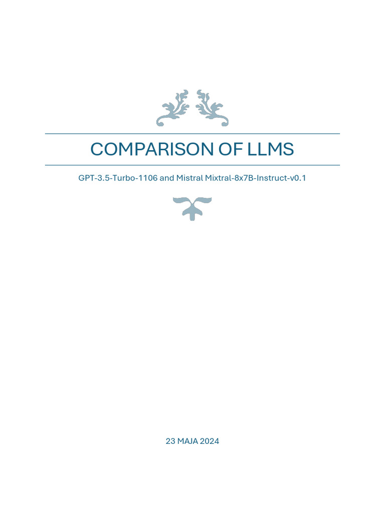 Comparison of LLM MODELS | PDF | Usability | Artificial Intelligence