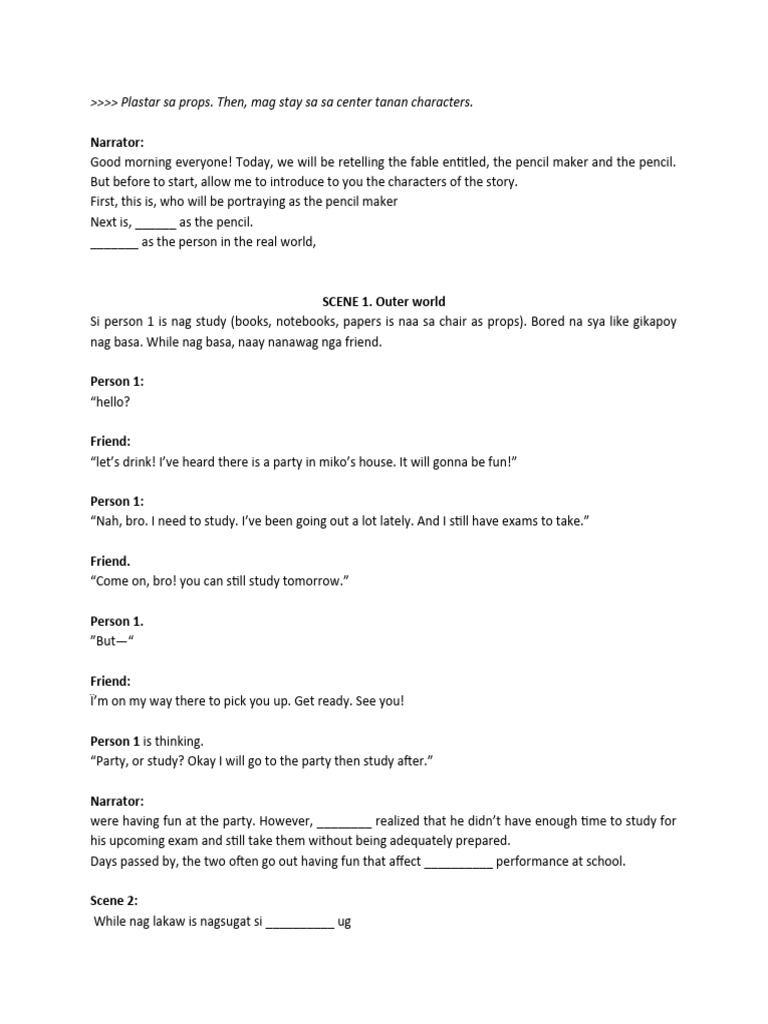 Narrator:: Plastar Sa Props. Then, Mag Stay Sa Sa Center Tanan ...