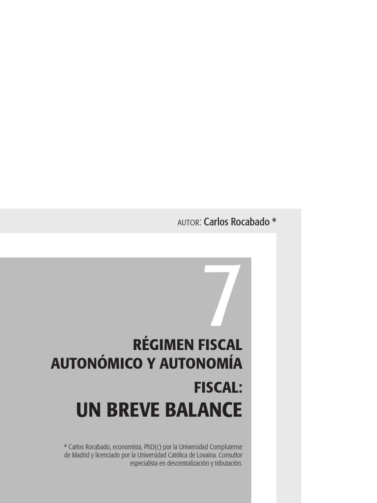 REGIMEN FISCAL AUTONOMICO Y AUTONOMIA FISCAL | PDF | Impuestos | Estado ...