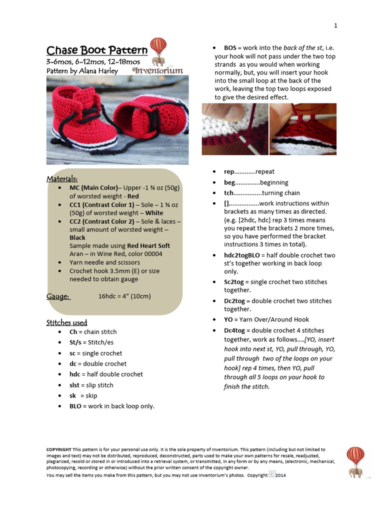 Botita Chase Boot | PDF | Crochet | Textiles