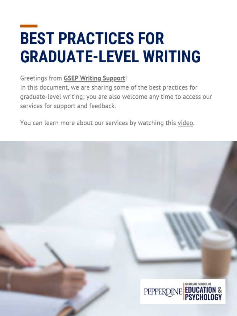 GSEP Writing Support - Best Practices For Graduate-Level Writing | PDF ...