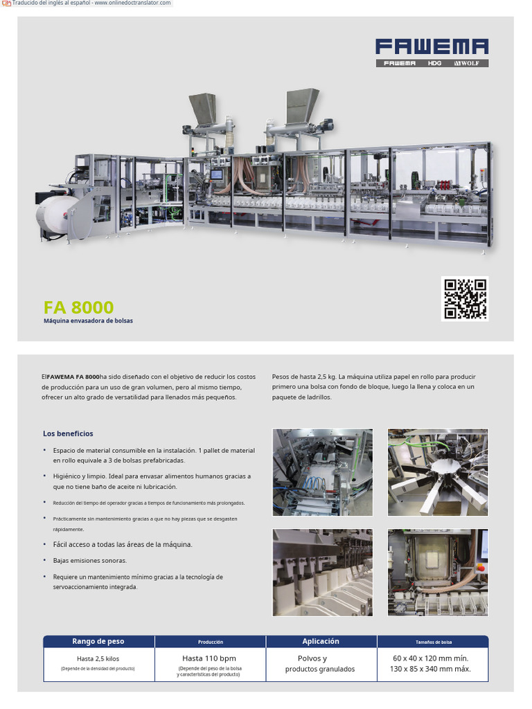 Ficha Tecnica de FA 8000. FAWEMA | PDF