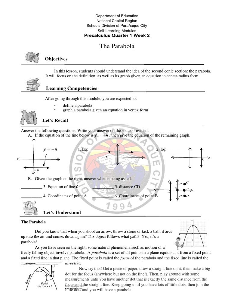Understanding Parabolas in Precalculus | PDF | Differential Geometry | Geometric Shapes
