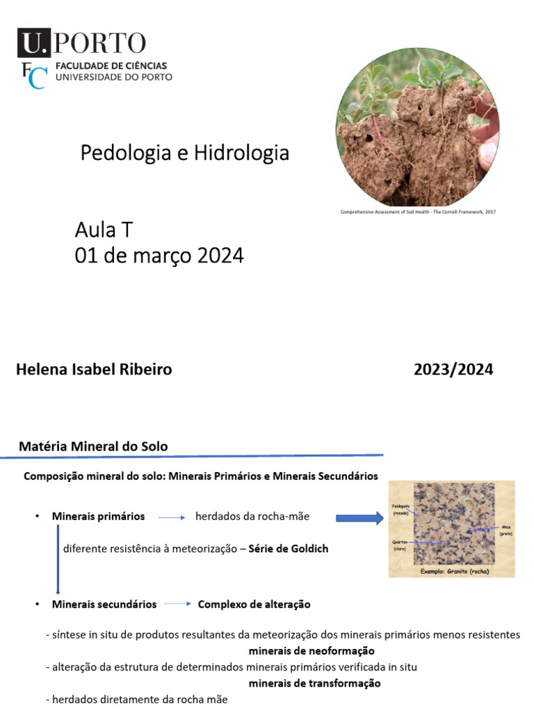 Pedologia e Hidrologia - 2024 - PDF | PDF | Solo | Cor
