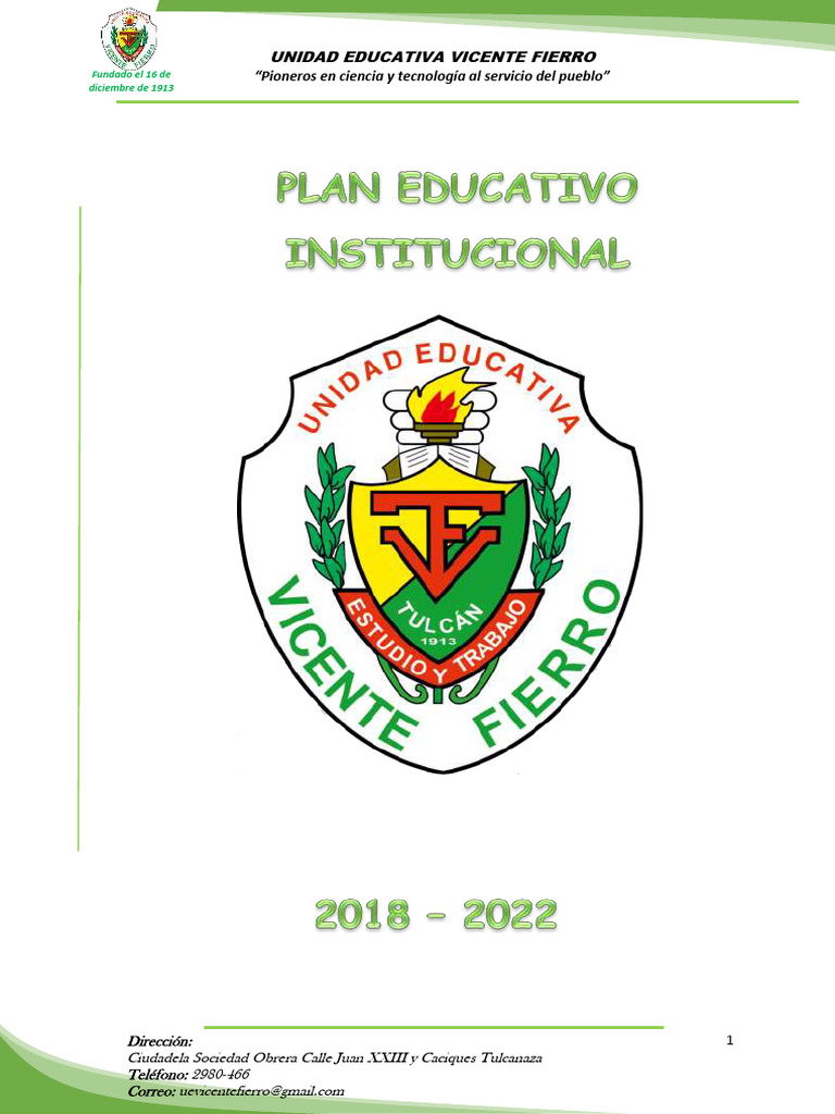 PEI Vicente Fierro(1) | Descargar gratis PDF | Maestros | Enseñando