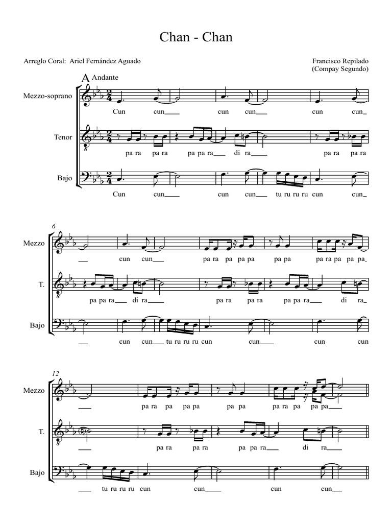 Chan Chan - Partitura Completa | PDF