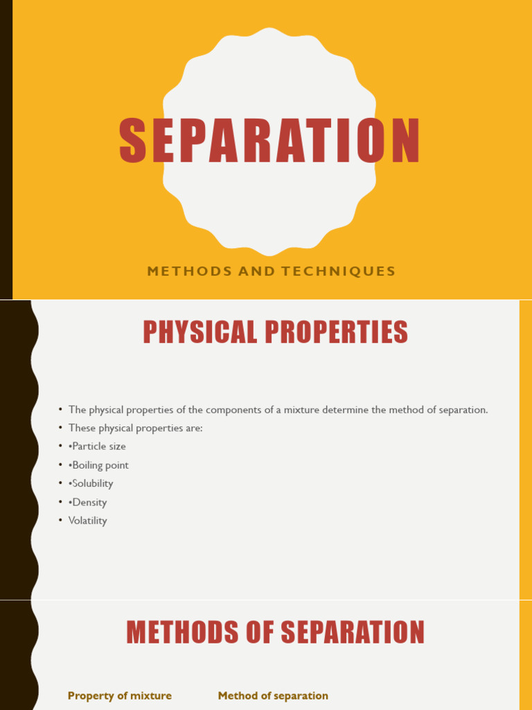 Revision On Separation Techniques With Solutions | PDF | Distillation | Filtration