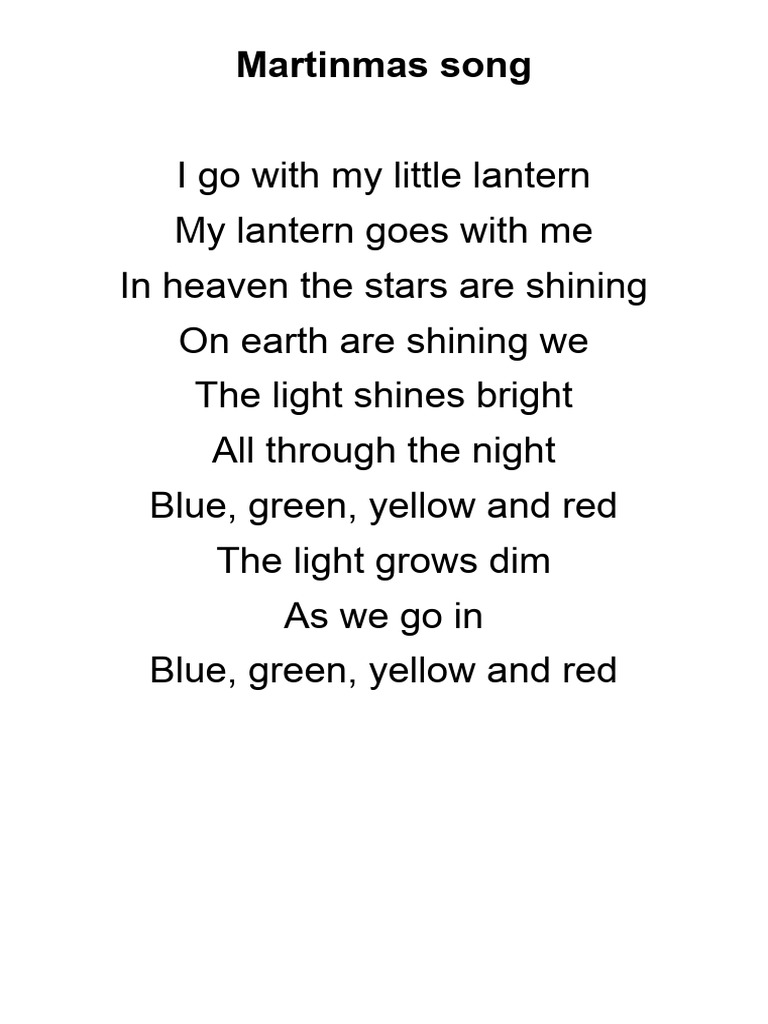 Martinmas Song Pdf 