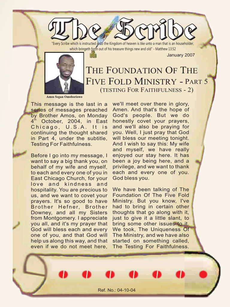 5.the Foundation of The Five Fold Ministry - Part 5 | PDF | Revelation ...