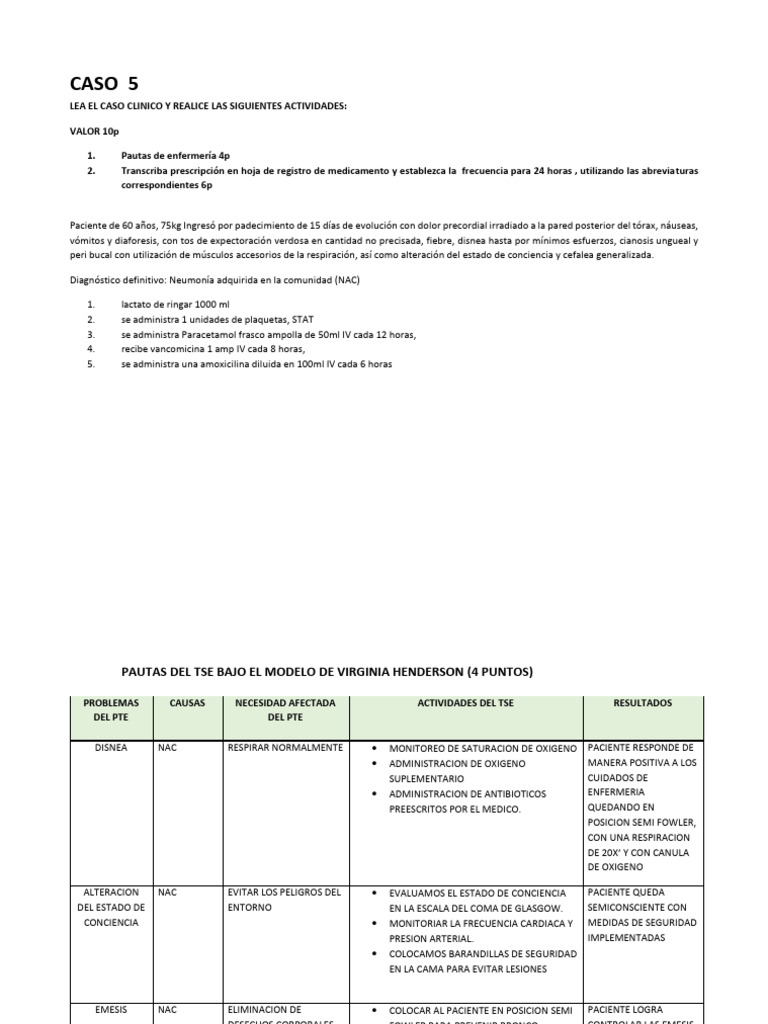 Caso 5 | PDF | Causas de la muerte | Medicina