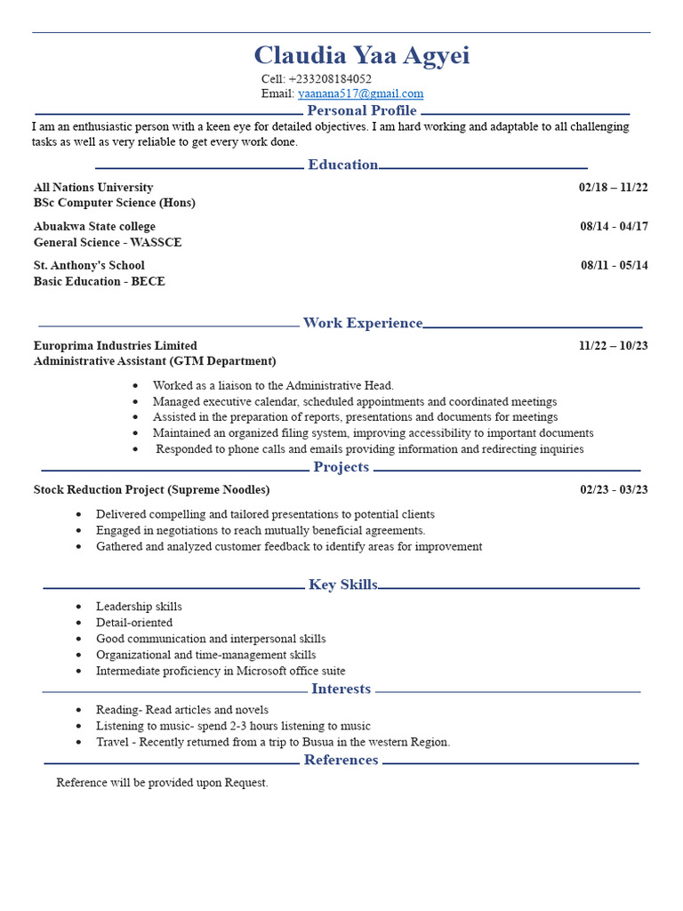 Claudia's CV 3 | PDF | Human Communication | Computing