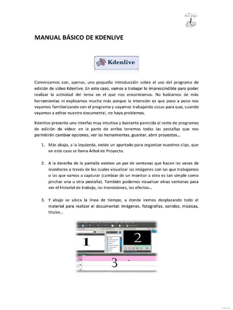 Manual Bc3a1sico de Kdenlive | PDF