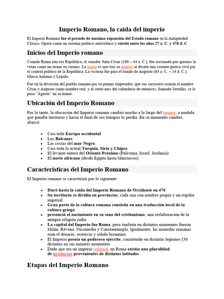 Imperio Romano | PDF | imperio Romano | Roma antigua