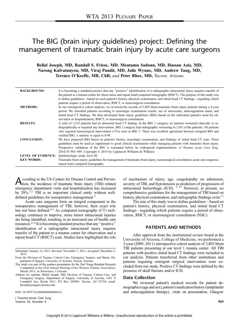 The BIG Brain Injury Guidelines Projec20160411-32499-11lpfcl-Libre ...