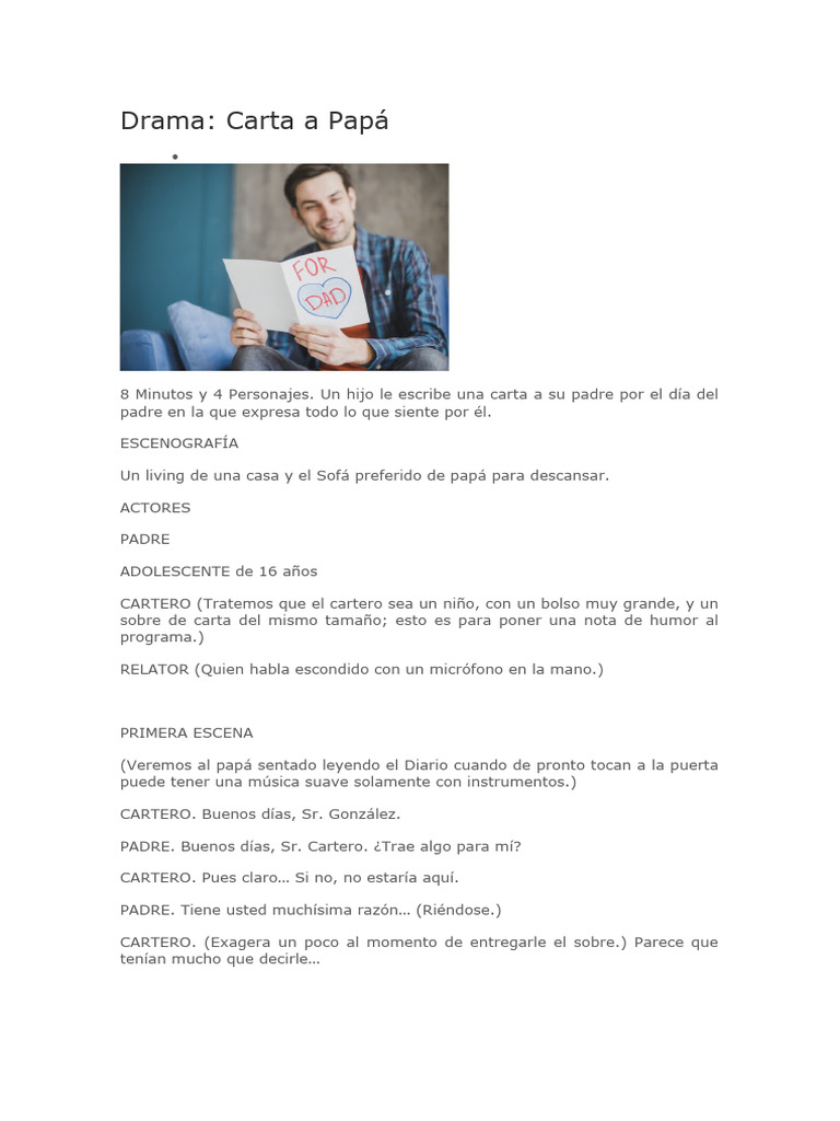Drama Carta A Papá | PDF | Amor