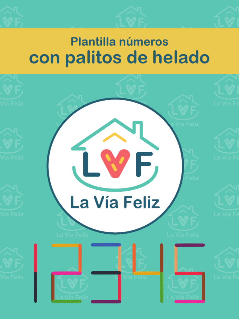 Plantilla de Números con Palitos de Helado | PDF