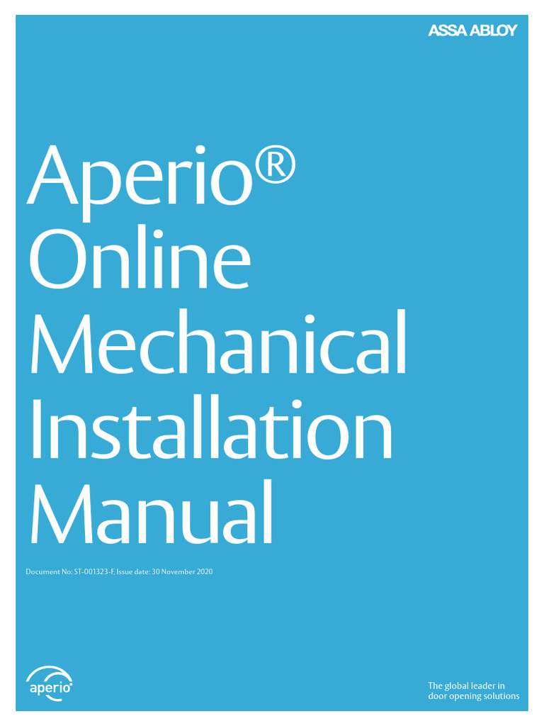Aperio Online Mechanical Installation Manual | PDF | Access Control | Radio